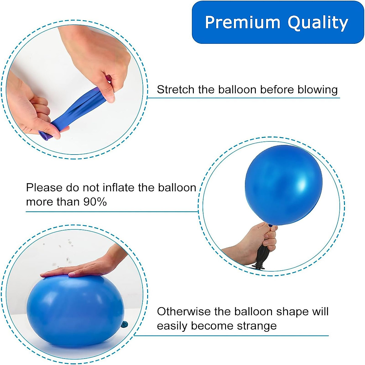 QueCemic Paw Print Balloons Set, 50pcs 12Inch Blue White Paw Print Balloons, Blue Latex Confetti Balloons for Birthday Baby Shower Wedding Graduation Pet Party Decoration