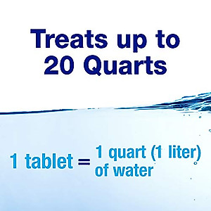 Potable Aqua Chlorine Dioxide Water Purification Tablets - 20 Count