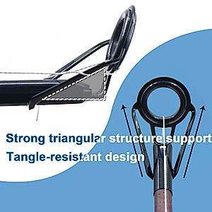 9KM DWLIFE Fishing Rod Tip Repair Kit 35pcs, Black Stainless Steel, Wear Resistant Ceramic Ring, Guide Replacement