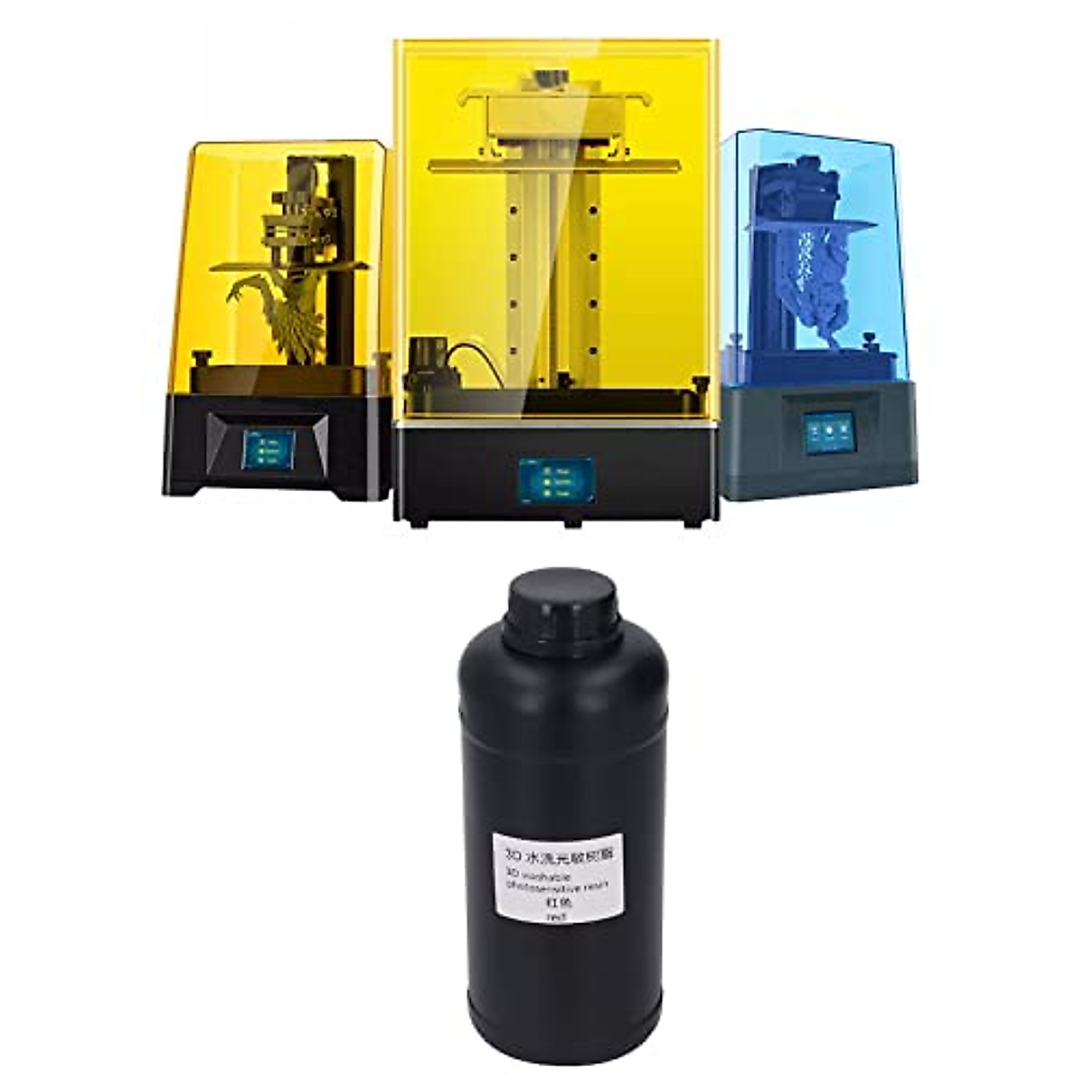 3D Resin, Washable 3D Printer Resin 1000ml Universal for LCD DLP(Red)