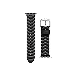 Ted Baker Black Chevron Leather Strap for Apple Watch® (Model: BKS38F110B0)