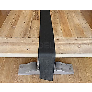 CleverDelights 6" Black Burlap Roll - Finished Edges - 10 Yards - Jute Burlap Fabric