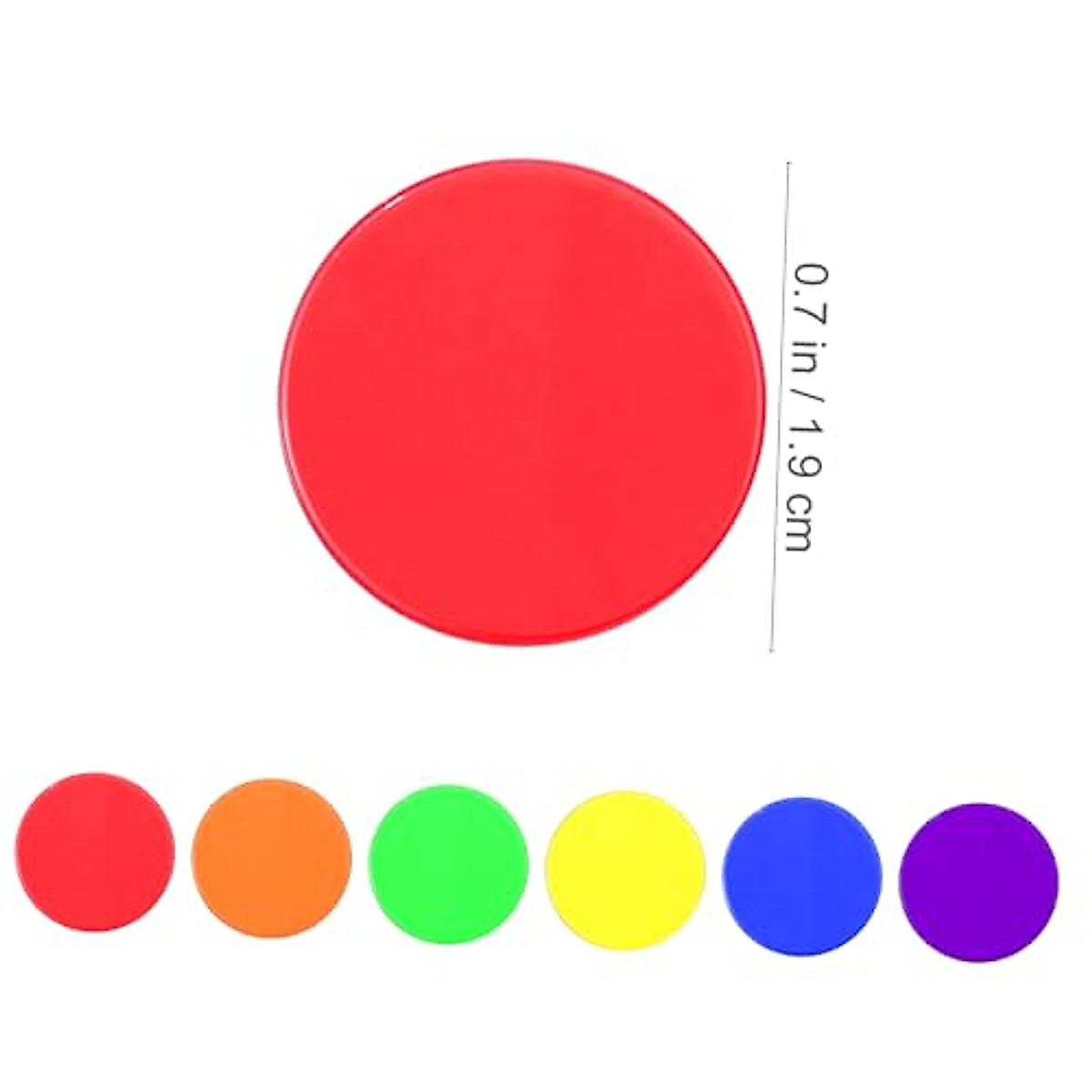 300pcs Plastic Tokens Bingo Chips Markers for Bingo Game Cards Game Accessories (Blue + Yellow + Green + Purple + Orange Each 50pcs)