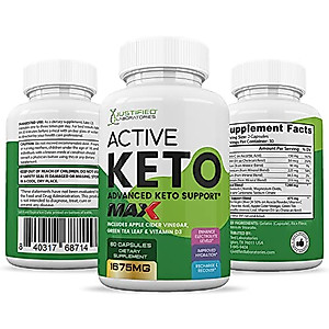 Justified Laboratories (10 Pack) Active Keto ACV Max Pills 1675 MG Formulated with Apple Cider Vinegar Keto Support Blend 600 Capsules