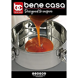 Bene Casa 1.5Qt Stainless Steel Flan Maker, Flan Mold, 7.5in Diameter
