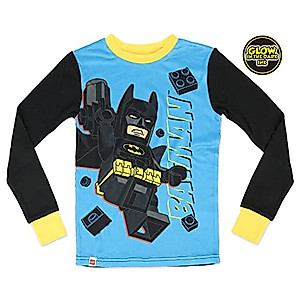 LEGO Batman Pajama Set For Boys, 4-Piece Cotton Blend, Blue/Black, Size 4