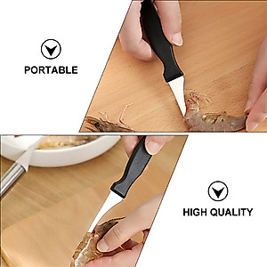 DOITOOL 4pcs Shrimp Deveiner Tool Shrimp Cleaner Knife Stainless Steel for Prawn Shelling Line Knife and Fish Cleaning Kitchen Tools Seafood Outer Shell Peeler