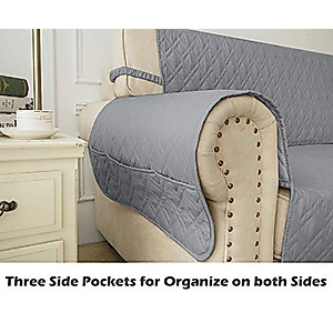 Ameritex Waterproof Nonslip Recliner Cover Stay in Place, Dog Chair Cover Furniture Protector, Ideal Recliner Slipcovers for Pets and Kids (23", Light Grey)