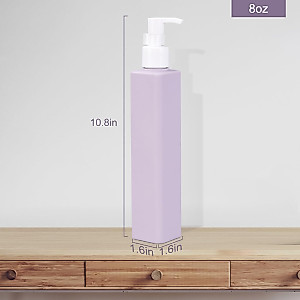 UMETASS 8 oz Leak Proof Shampoo and Conditioner Bottle, Refillable Plastic Shampoo Bottles for Bathroom, Kitchen, Hotel, Large Shampoo and Conditioner bottles(no flip caps)