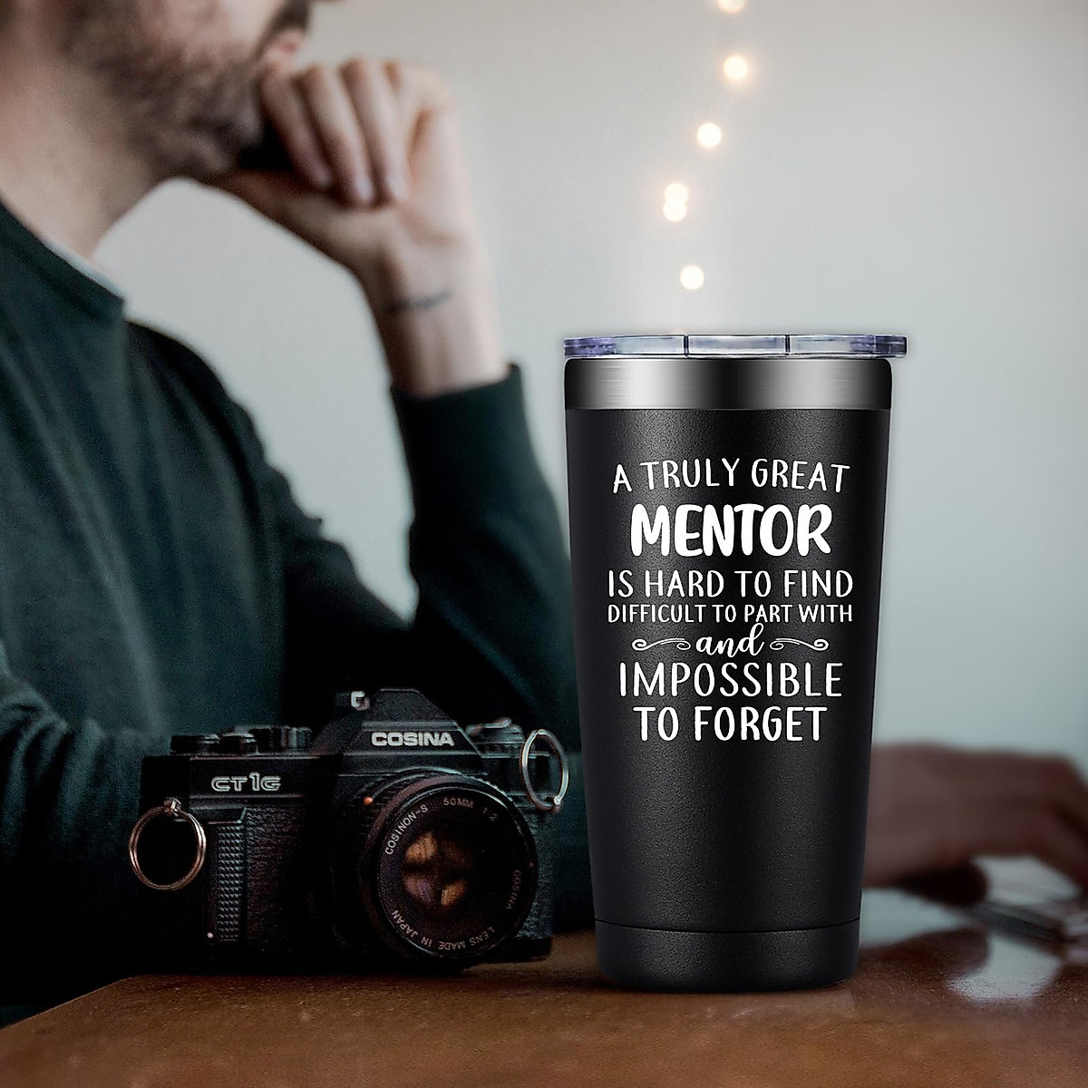 DOEARTE Mentor Gifts for Men - A Truly Great Mentor is Hard to Find - Mentor Teacher Gifts - Christmas Appreciation Retirement Gifts for Mentor, Teacher, Manager, Leader - 20oz Mentor Tumbler