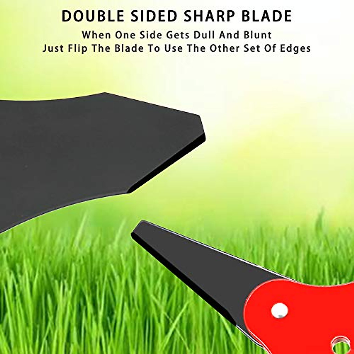 CZS 6 Steel Razor Blade Trimmer Head & 3 Teeth Brush Cutter Blade 67Mn Grass Steel Blades Tool with Adapter Accessories for Mower Weed Tools Mower Weed Tools