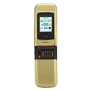 Yunseity Unlocked Senior Flip Cell Phone, Loud Volume Large Buttons Mobile Phone with 2.4 Inch Touch Screen, Easy to Use Kids Seniors Flip Phone with Flashlight Radio Ebook (Gold)