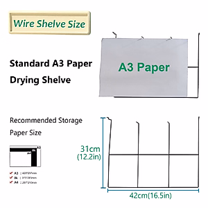 Drying Racks,Tabletop Art Drying Rack, Metal Steel Double Sided Wire Drying Rack Artwork Storage Display Rack for Classrooming Crafts, 20 Shelves, 25.6 X 17.7 X 16.5 Inches