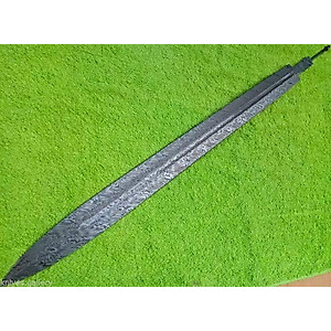 Damascus Steel Blank Blade Custom Handmade 32" Damascus Sword Blank Blade for knife making