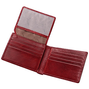 Giudi Deluxe Comfortable Bifold Men’s Wallet Made in Italy – 12 Business Credit Card Holder – ID Window - Soft Touch Genuine Cow Leather - Excellent Gift in Attractive Packaging