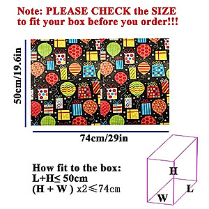 Large Sheet Birthday Wrapping Paper Sheet for Kids Girls Adults 6 Pack Folded Flat Traditional Colorful Design Gift Box Wrap for Birthday Party 74 X 50cm
