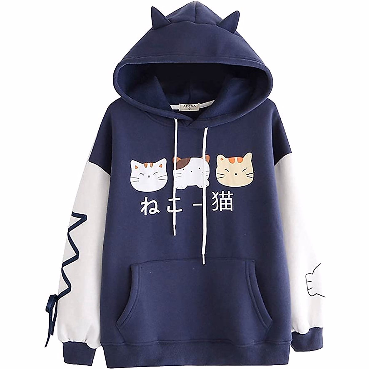 DORTUMA Cute Hoodies for Teen Girls Kawaii Hoodie 12-14 Trendy Aesthetic Hoodies Japanese Clothes Cat Sweatshirt Tops