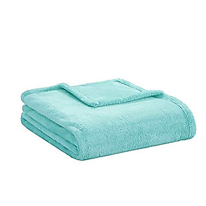 Intelligent Design Microlight Plush Luxury Oversized Throw Aqua 60x70 Premium Soft Cozy Microlight Plush For Bed, Couch or Sofa