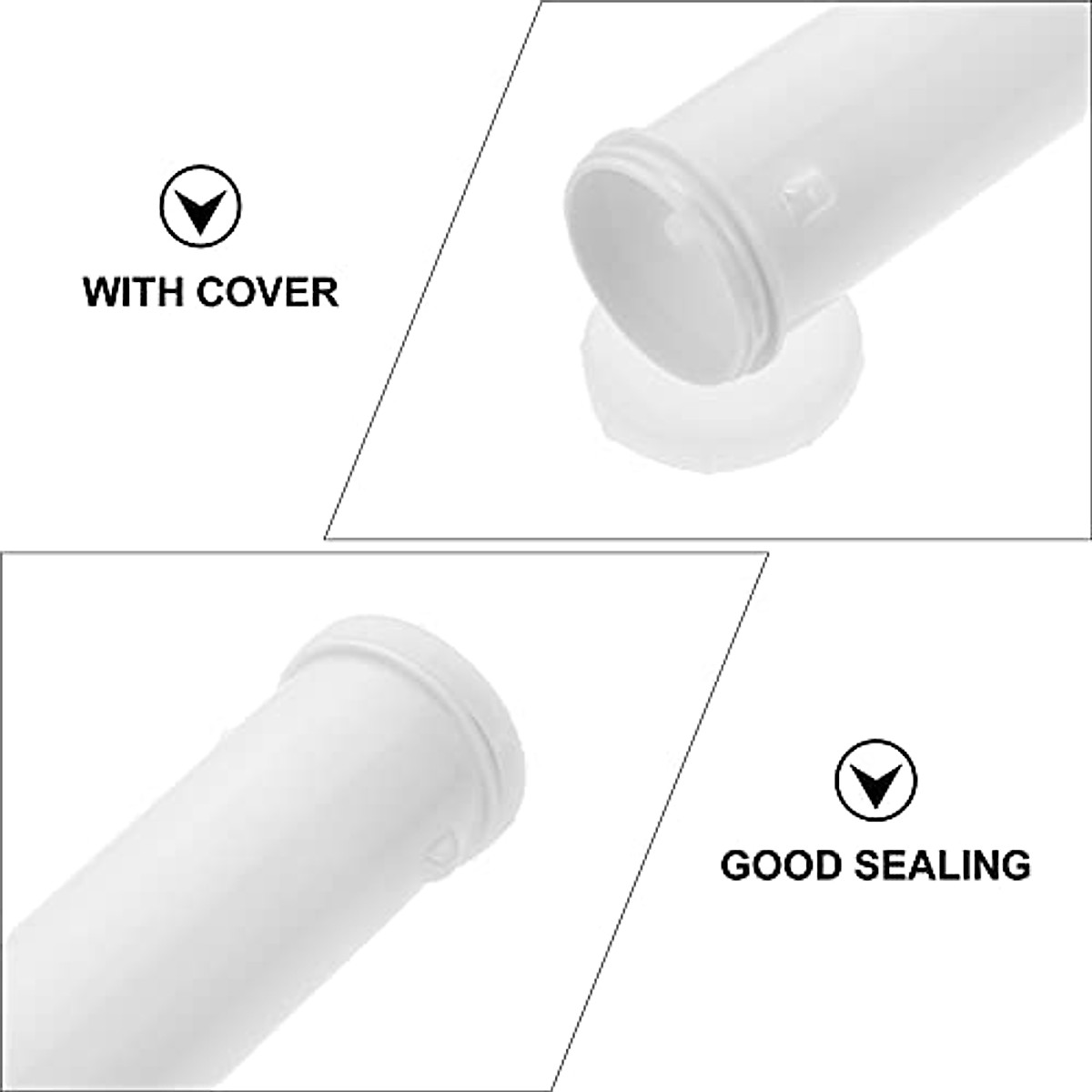 FRCOLOR Ice Cube Stick Mold Plastic Column Mold Freezer Tubes Bar Ice Storage Box Reusable Water Bottle Cooling Rod 30cm White