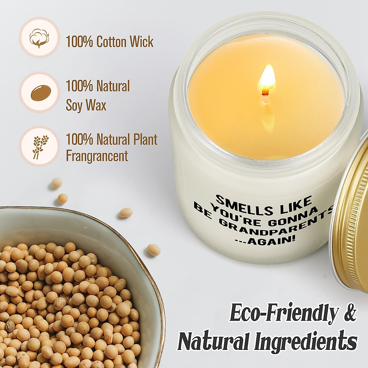 Pregnancy Announcement Gifts for Grandparents, Funny Baby Reveal Gift, Grandparents Again Gifts, Pregnancy Reveal Idea, Promoted to Grandma & Grandpa Gifts, Grandparents To Be, Lavender Scented Candle