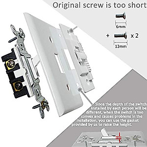 Light Switch Guard, ILIVABLE Child Proof Wall Switch Plate Protects Your Lights or Circuits from Being Accidentally Turned On or Off by Children and Adults (White, 2 Pack)