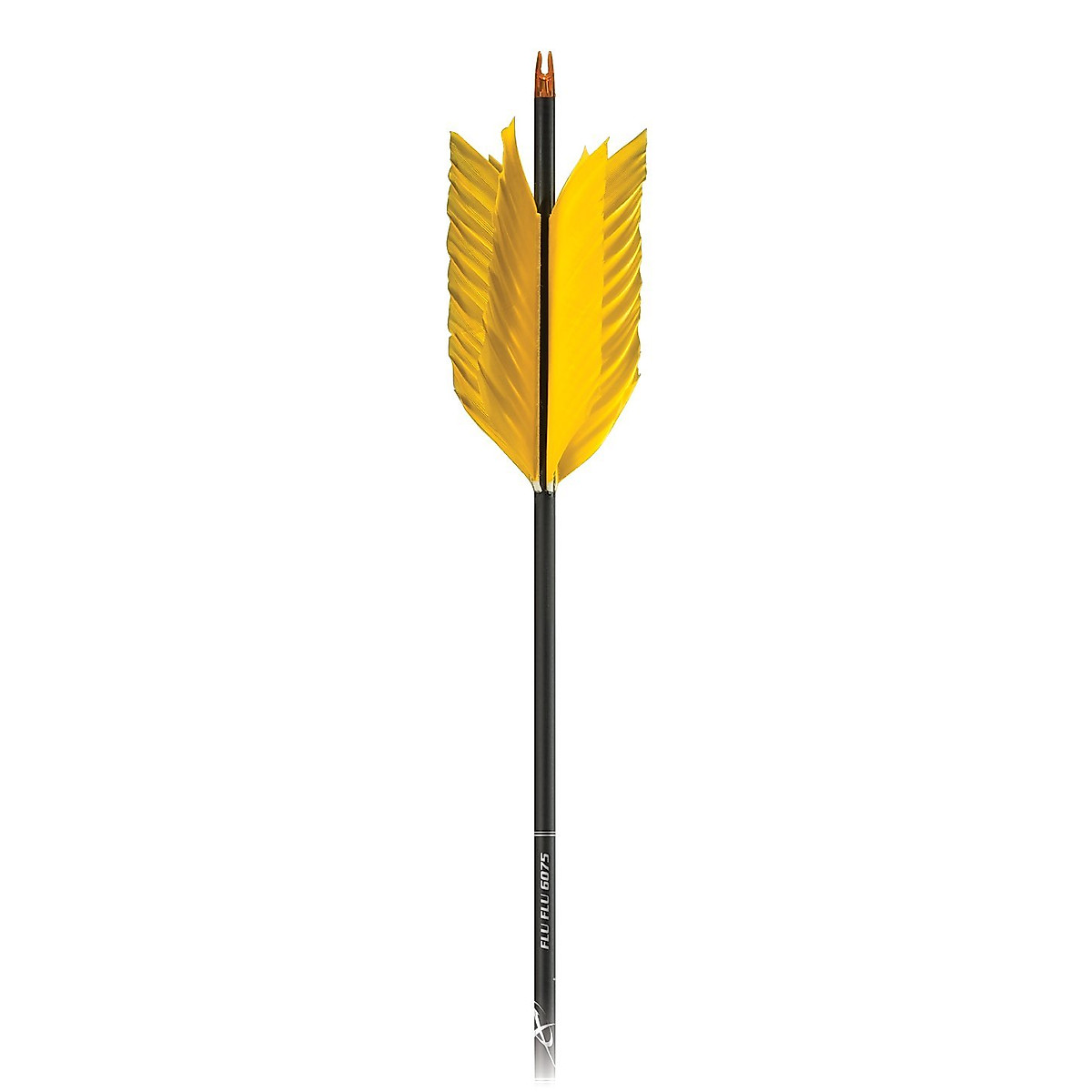 Carbon Express 50501 Flu Flu Fletched Carbon Arrows with Six 4" Full Feathers, Size 6075 (31-Inch Length), Single Pack