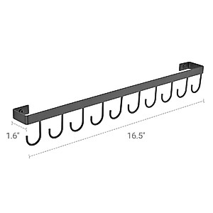 Mkono Hat Rack for Wall Hat Storage Organizer for 20 Baseball Caps, Modern Metal Closet Hat Hooks, Wall Mount Ball Caps Holder Organizer for Bedroom Entryroom Closet Organization, Set of 2, Black