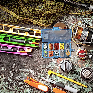 Nsmykhg Plastic Storage Box,12 Pack 10 Grids Small Plastic Storage Box Case Container Snackle Box Mini Tackle Box Container Jewelry Organizer for Beads, Tackle Box, Fishing Hooks, Bobs, Buttons