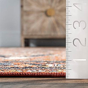 nuLOOM Florence Vintage Persian Runner Rug, 2' 6" x 6', Rust