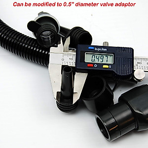 Nylon Air Hose Kit for Seamax 20PSI SUP Electric Air Pump (Version 2: SUP Hose with Multiple Adapters)