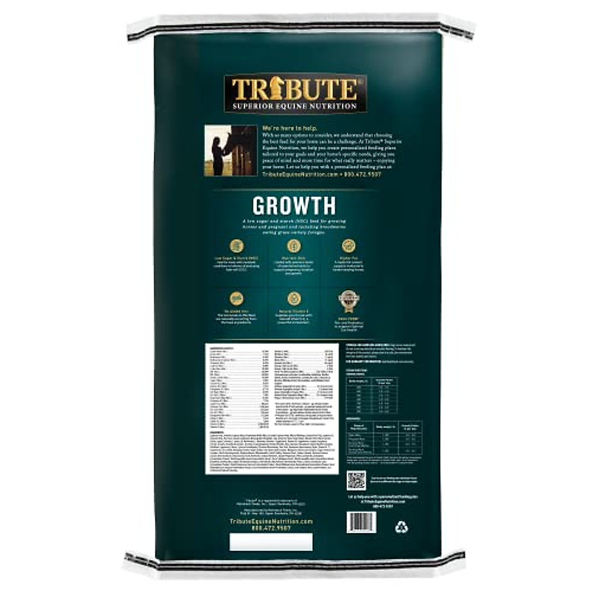 TRIBUTE Kalmbach Feeds Growth Pellets for Horse, 50 lb