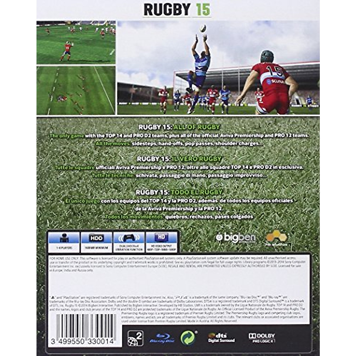 RUGBY 15 - PLAYSTATION 4