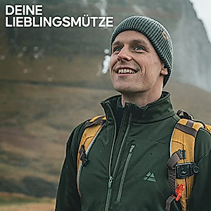 DANISH ENDURANCE Merino Wool Beanie for Men & Women, Knitted Winter Hat, Grey, One Size