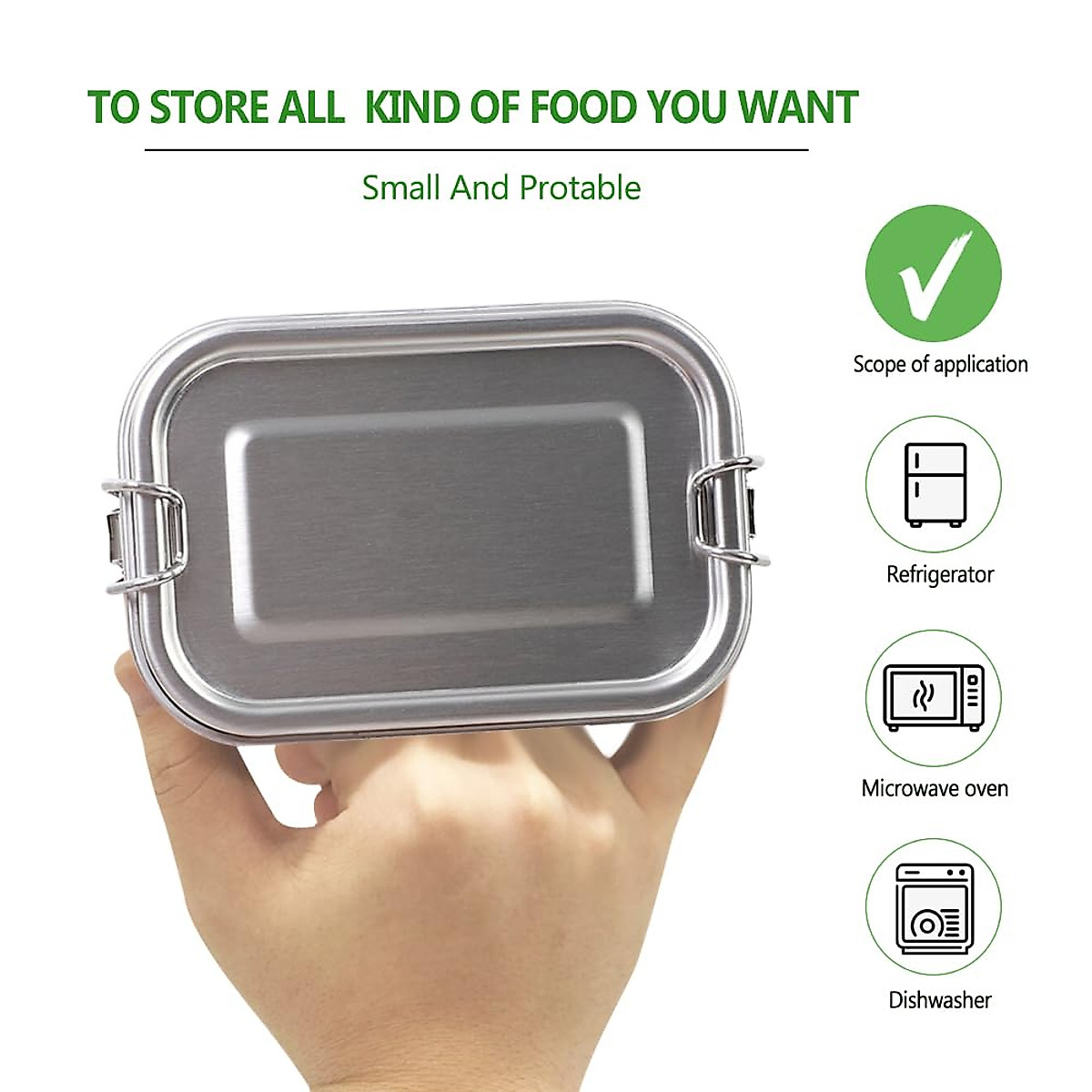 BEFOY Small Stainless Steel Food Storage Containers Set | Reusable Metal Lunch Snack Boxes Food Prep Container with Lids Freezer & Dishwasher Safe | 550 ml | BPA-Free Plastic-Free