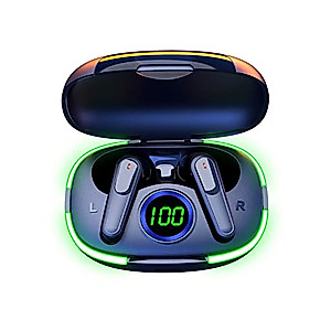 Wireless Bluetooth 5.1 Earbuds, TWS-Earphones with Digital Display & Touch-Control, Noise Reduction Bluetooth Headset, in-Ear Headset, for Sports & Games