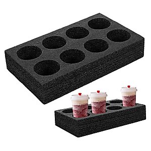 5pcs Milk Tea Cup Holder Disposable Takeout Cup Carrier Coffee Cup Tray Cup Holder Insert Take Out Coffee Cup Holder Water Bottle Carrier Door Holder Hot Stacker Epe re-usable