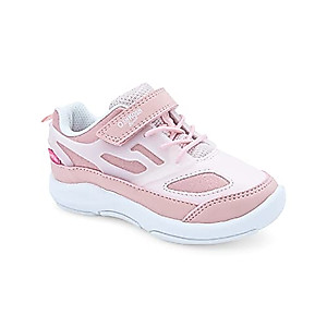 OshKosh B'Gosh Girls Carson Sneaker, Light Pink, 4 Toddler