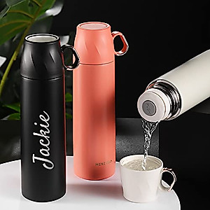 AIPNIS Custom Thermos cup,Engravable with Your Name,with Leakproof Lid & Cup,Coffee cup,Personalized Gift Stainless Steel Water Bottle,Sports Bottle Vacuum-Insulated