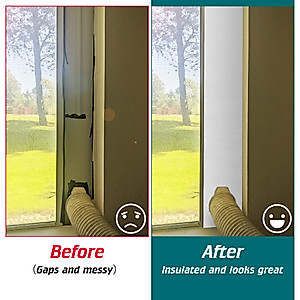 Daisypower Portable Air Conditioner Window Vent kit Suround Insulation Panel,Portable AC Window Seal Plate Insulated Foam Panel for 5.9& 5 Inch Exhaust Hose,Drafts Stop,up to 60 inch