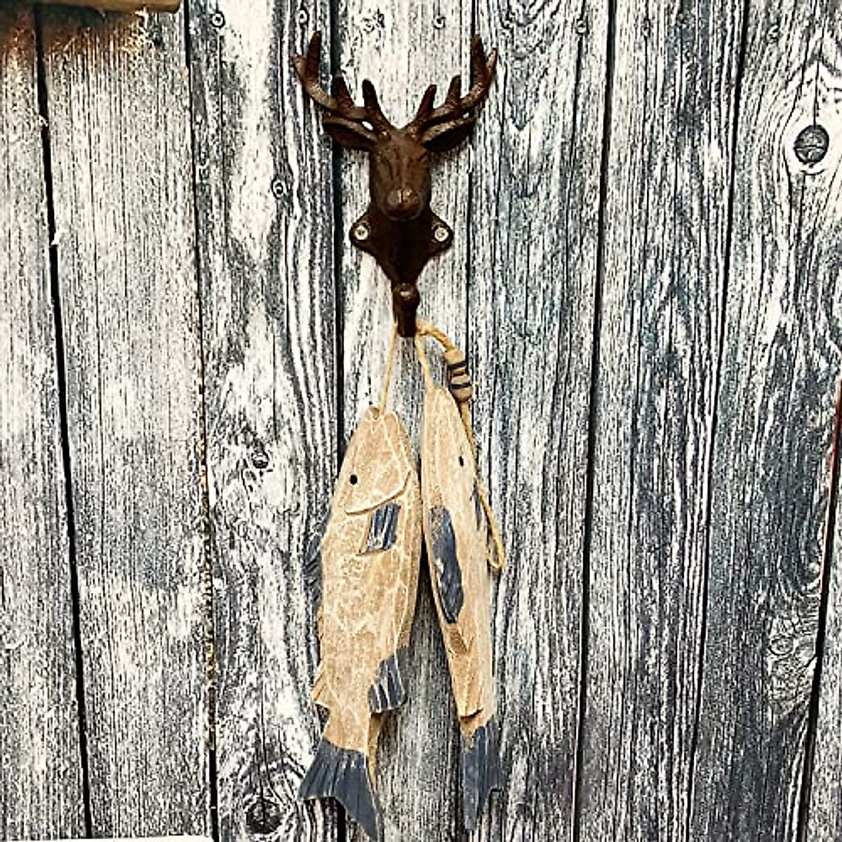 Grace Home Deer Head Hooks - Rustic Wall Hook Set