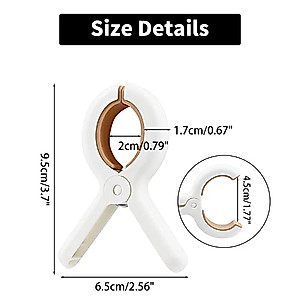 Unlorspy 6PCS Plastic Beach Towel Clips Heavy Duty Laundry Clothespins Quilt Drying Clip Windproof Clamps Clothes Pegs with Springs, No Trace Design for Clothes & Towels (Khaki)