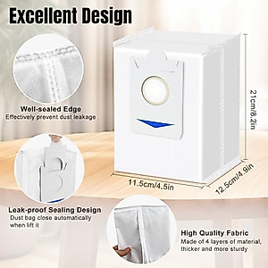 6/12 Pcs Dust Bags For ECOVACS DEEBOT X2 / X2 Omni / X2 Pro/ DEX86 Vacuum Cleaner Robot Replacement Parts, Auto-Empty Station DDB030025 (12 Pack)