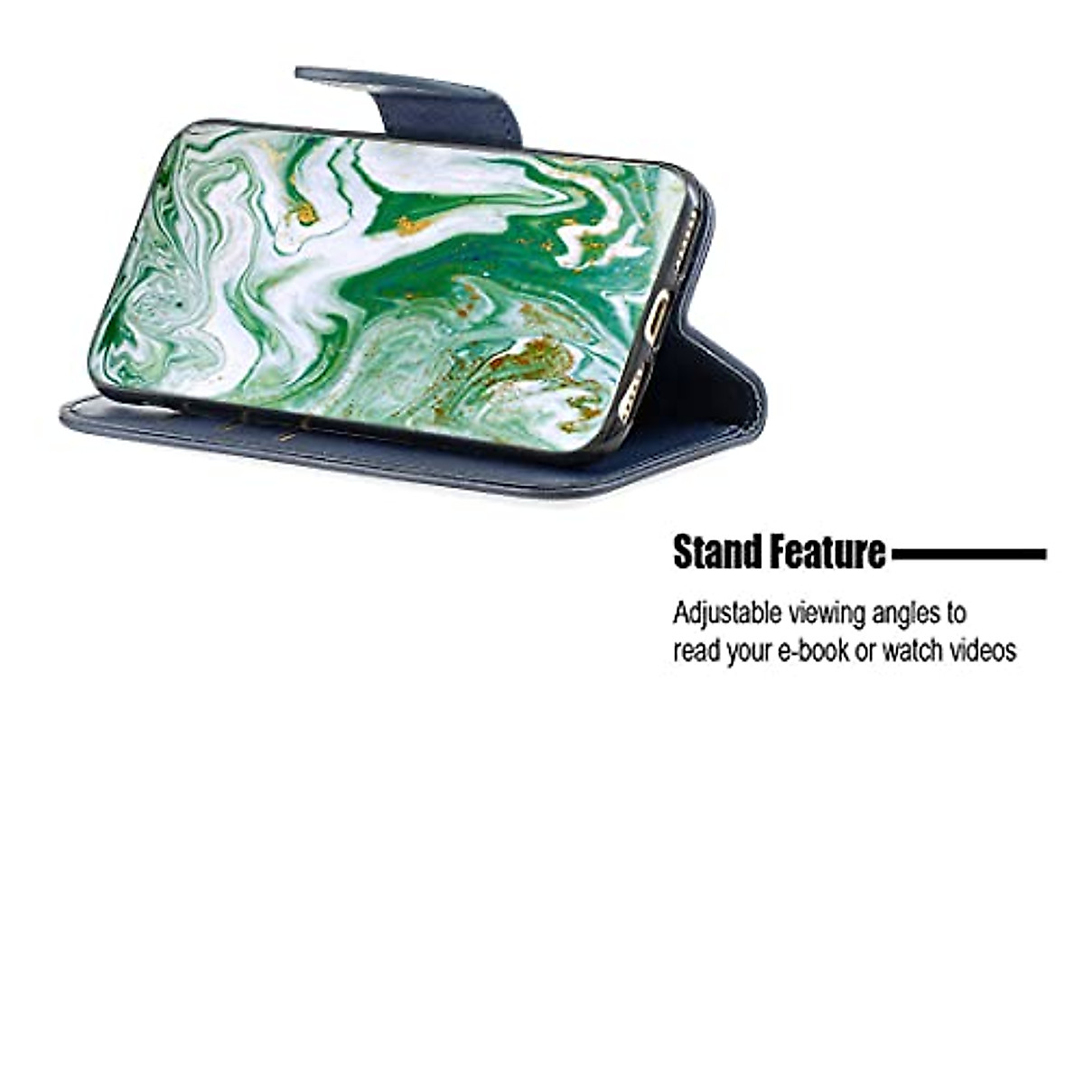 jioeuinly Flip Stand Case Compatible for Vivo Iqoo Z5 Phone Case Cover PU Leather Kickstand Magnetic Wallet Case YZW-LAN