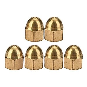 Brass Acorn Nut Kit Dome Brass Acorn Nuts, Silicone Caulking Tool Head Cap Hex Nuts Set Vehicle Fasteners (M3(20PCS))
