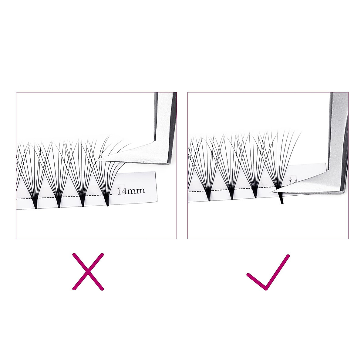 Lash Extension 10D 0.07 Premade Fans Eyelash Extensions D Curl Mix Tray Volume Short Stem (10D-0.07-D, 8-14mm Mix)