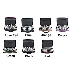 EVA Storage Box 60 Slot Diamond Painting Storage Case Tool Diamond Painting Bag Beads Organizer Accessories 60 Grids Shockproof High Capacity Hand Bag Zipper Design (Orange)