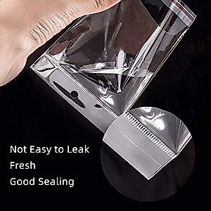 PH PandaHall 400 pcs 3.5 x 3.3 Inch Clear Plastic Bags, Resealable Adhesive Cello/Cellophane Treat Bags Self Sealing OPP Bags for Bakery Soap Cookies Gifts, 1.3 Mil