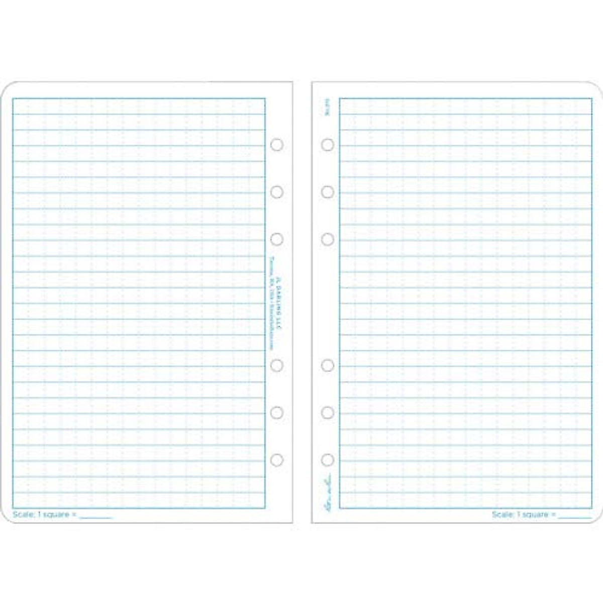 Rite In The Rain Weatherproof Loose Leaf Paper, 4 5/8" x 7", 32# White, Universal Pattern, 100 Sheet Pack (No. 372)