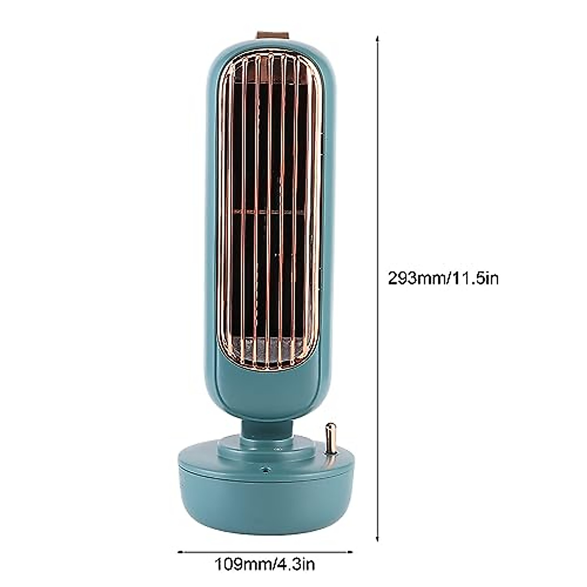 Aqur2020 Fan Mini Desktop Fans USB USB Power Supply Fans Portable Mini Vintage Tower Shape Humidification Table Fan (Green)