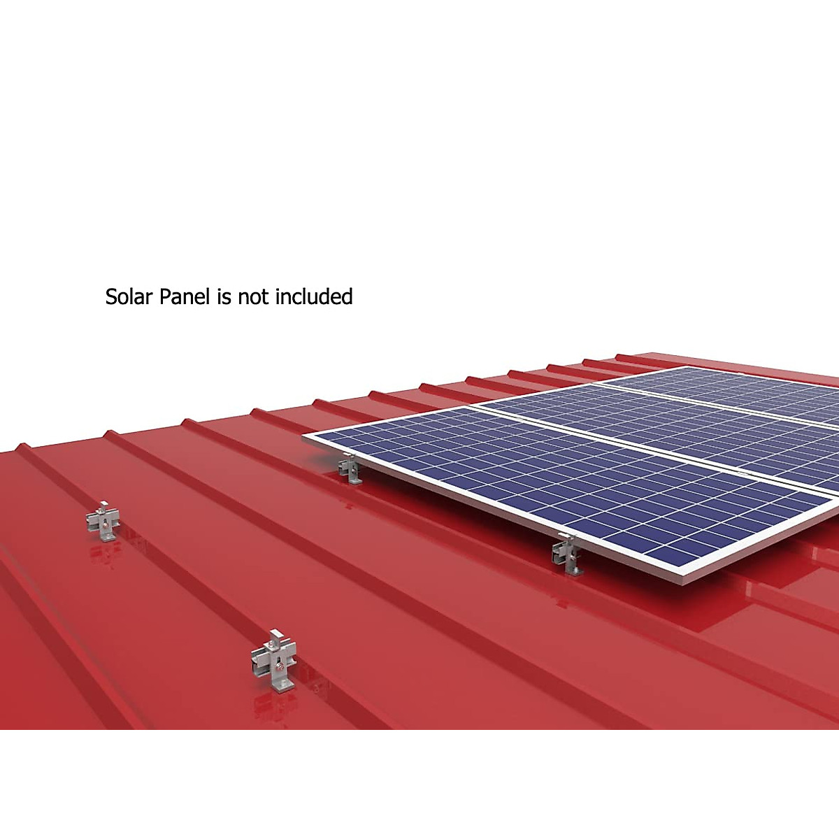NUZAMAS Roof Solar Panel Installation Kits, Roof Mounting Brackets, Roof Solar Panel Mounting Bracket System Kit(for 1-4 Pieces Solar Panels)